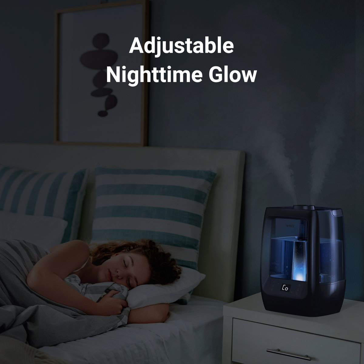 Winix L200 2 Gallon Ultrasonic Humidifier with Warm/Cool Mist ...