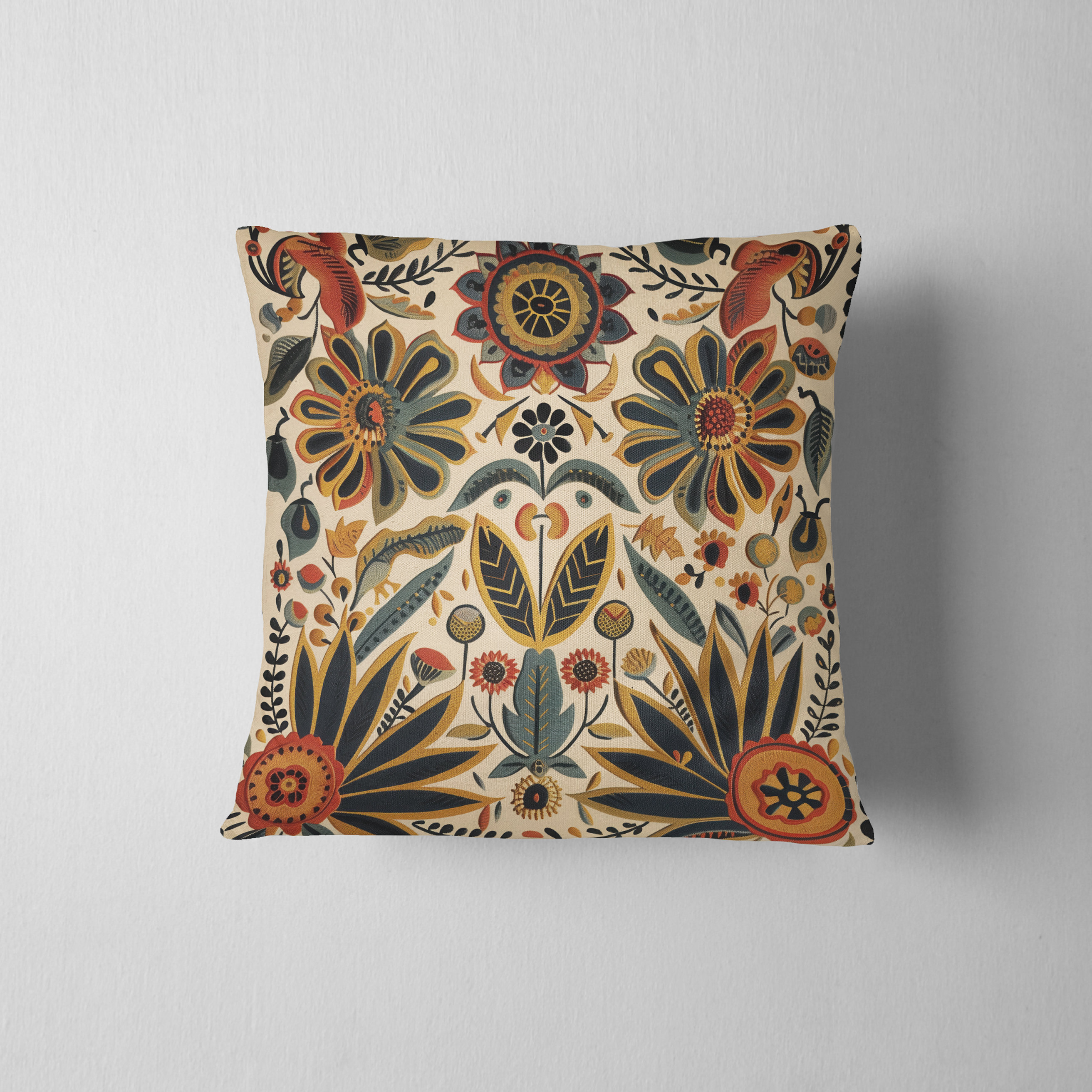 Days End Designs Folk Maximalist Floral Reversible Pillow Cover | Wayfair