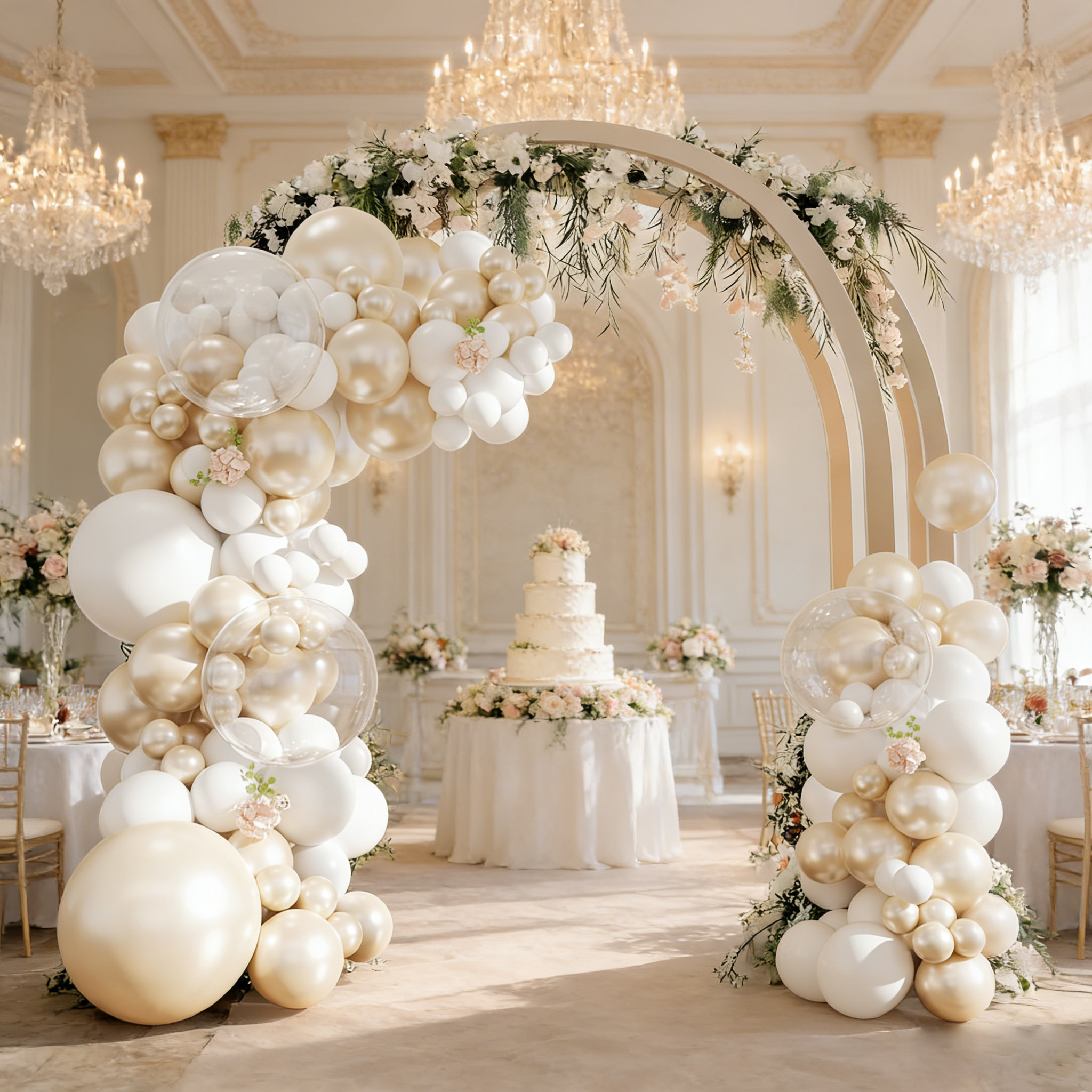 One Carter Corner Store Pearl White Balloon Arch Kit 103Pcs Double ...