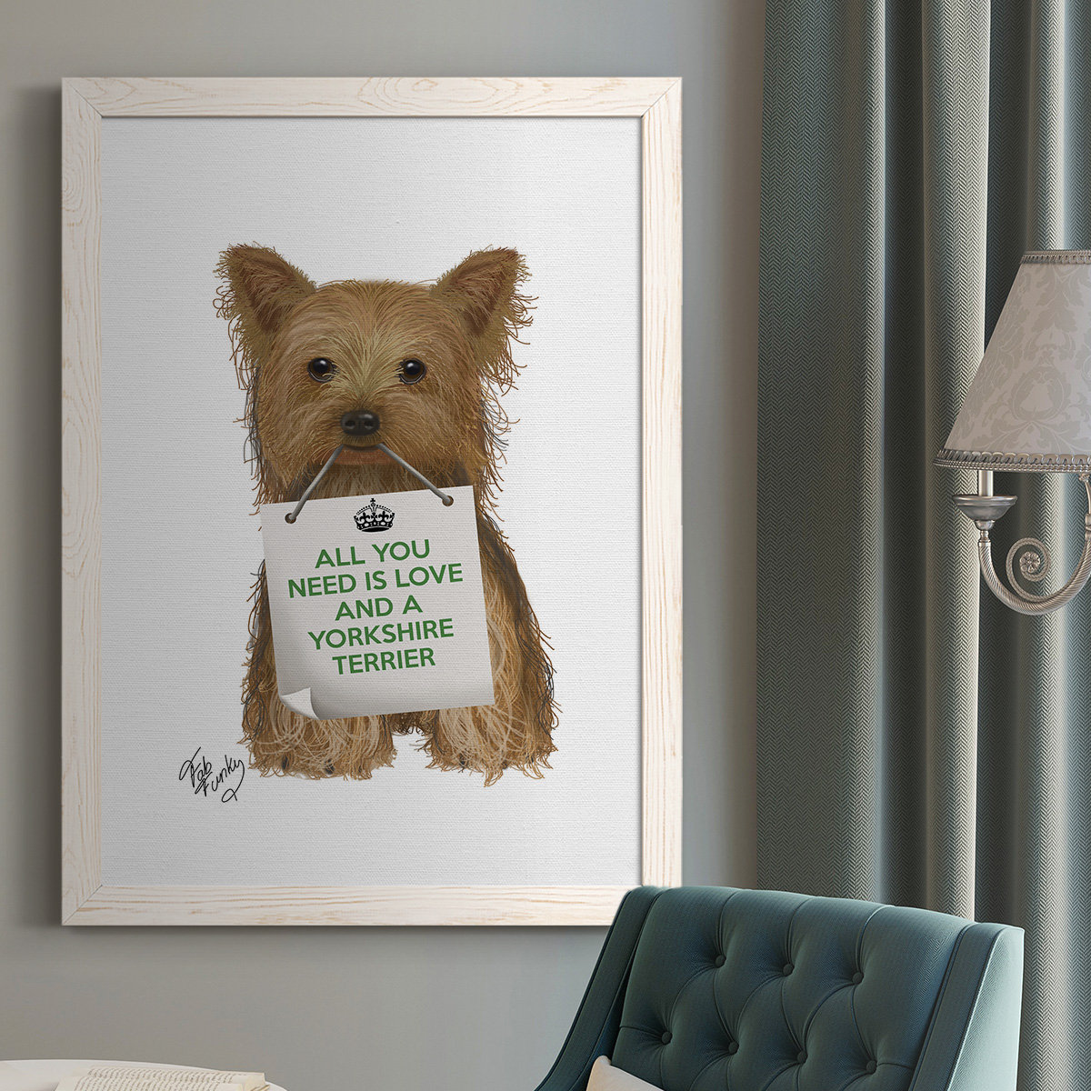 Trinx Bunkerville Love and Yorkshire Terrier - Single Picture Frame ...