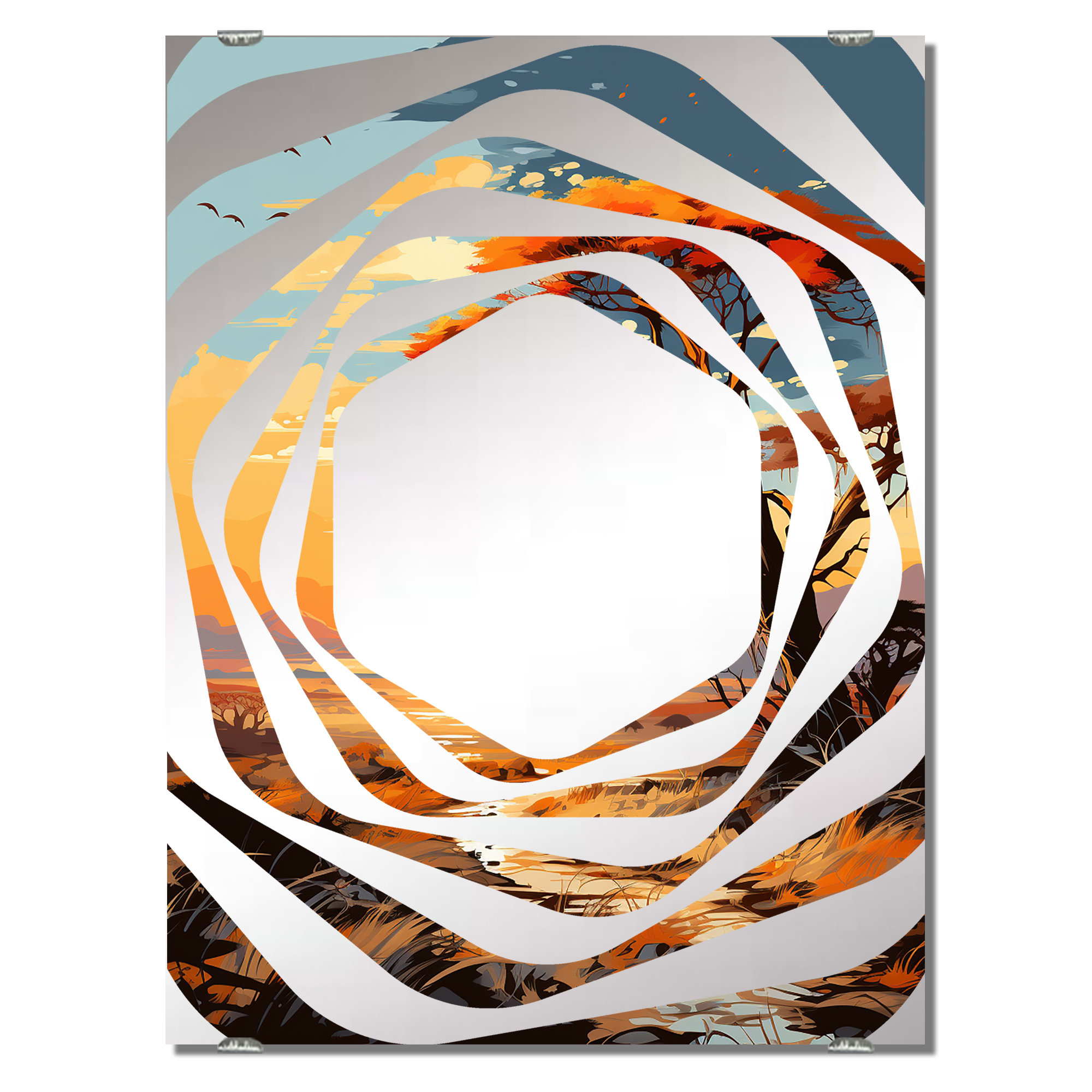 East Urban Home Basak - Tree African Decorative Wall Mirrors MIR138069 ...