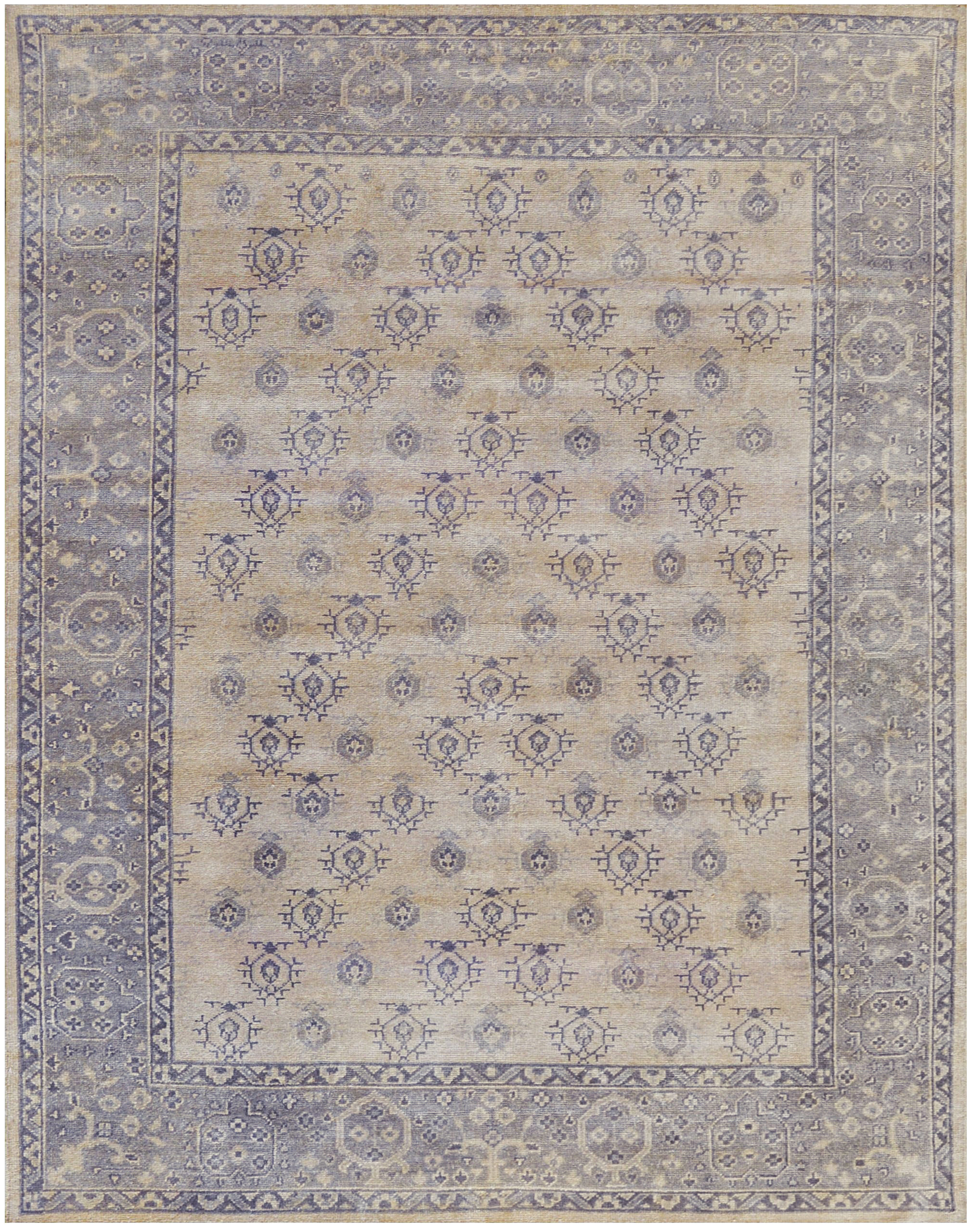 Mansour One-of-a-Kind 7'9" x 9'9" Area Rug in Champagne/Eggplant | Wayfair