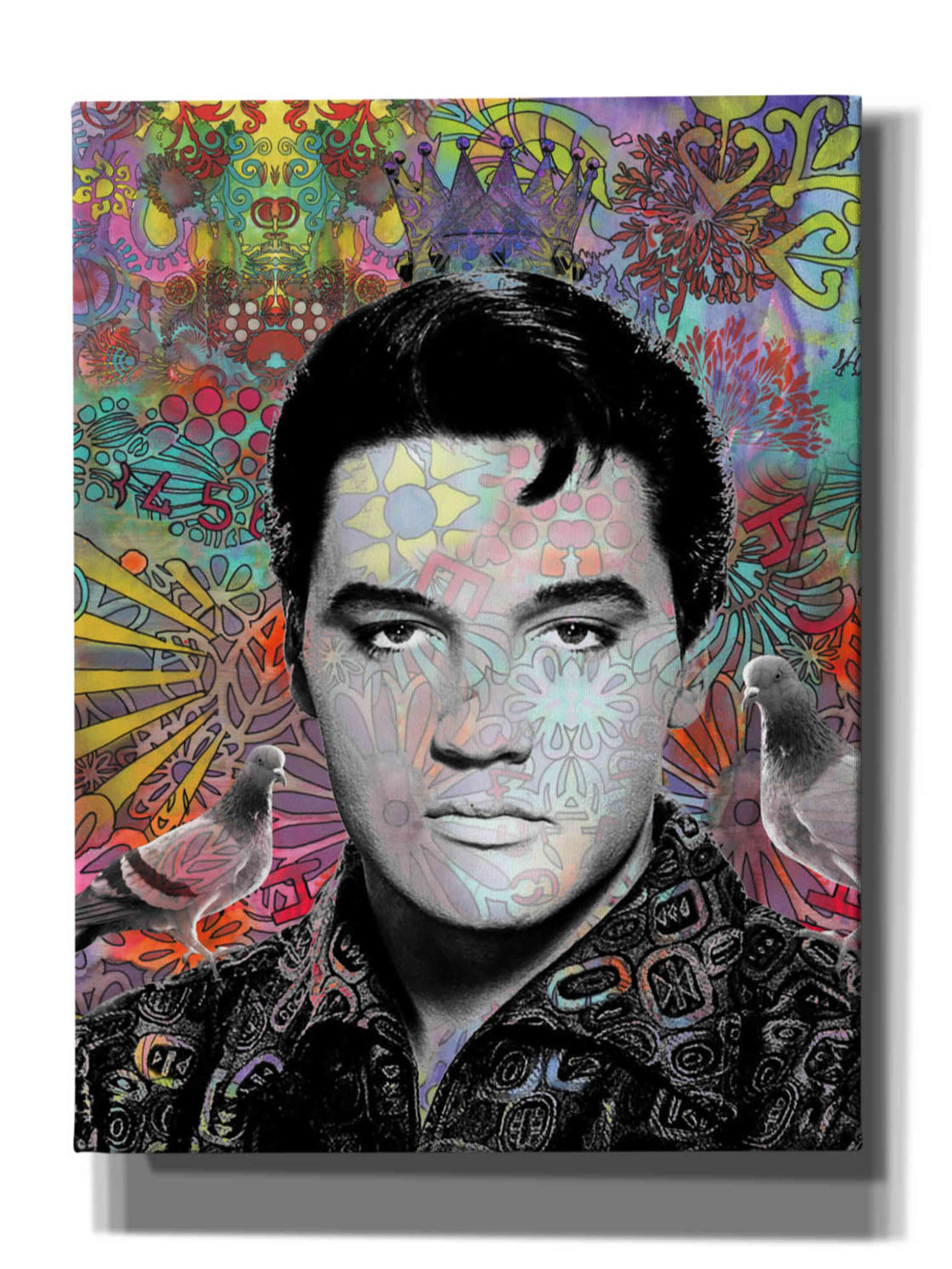 Latitude Run® King Elvis by Dean Russo - Wrapped Canvas Print | Wayfair