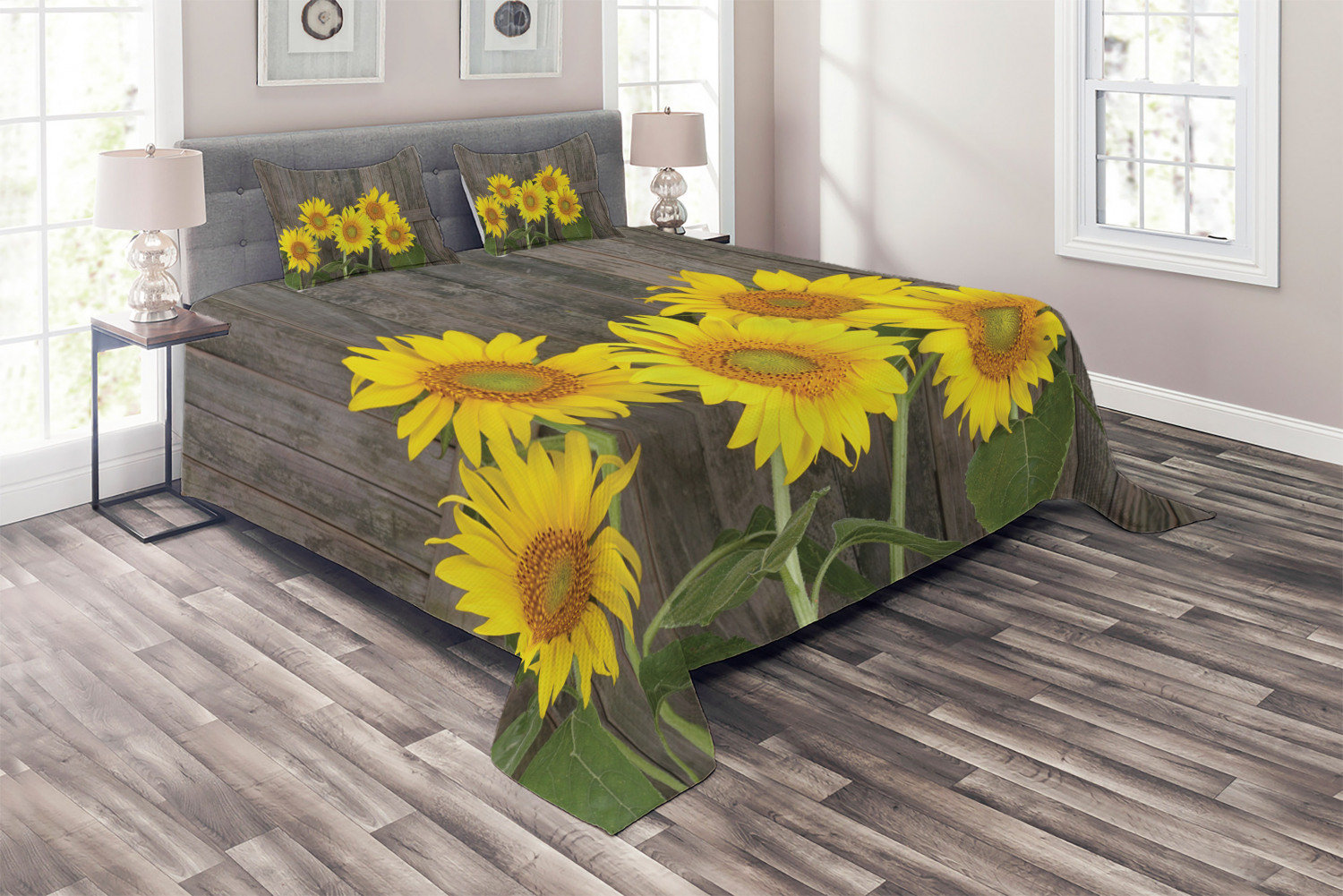 Ambesonne Sunflower Coverlet Set & Reviews | Wayfair