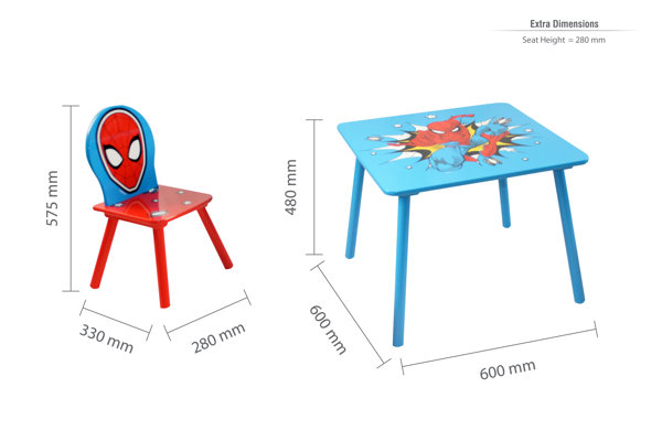 Disney Spider-Man Table & Chairs by Disney | Wayfair.co.uk