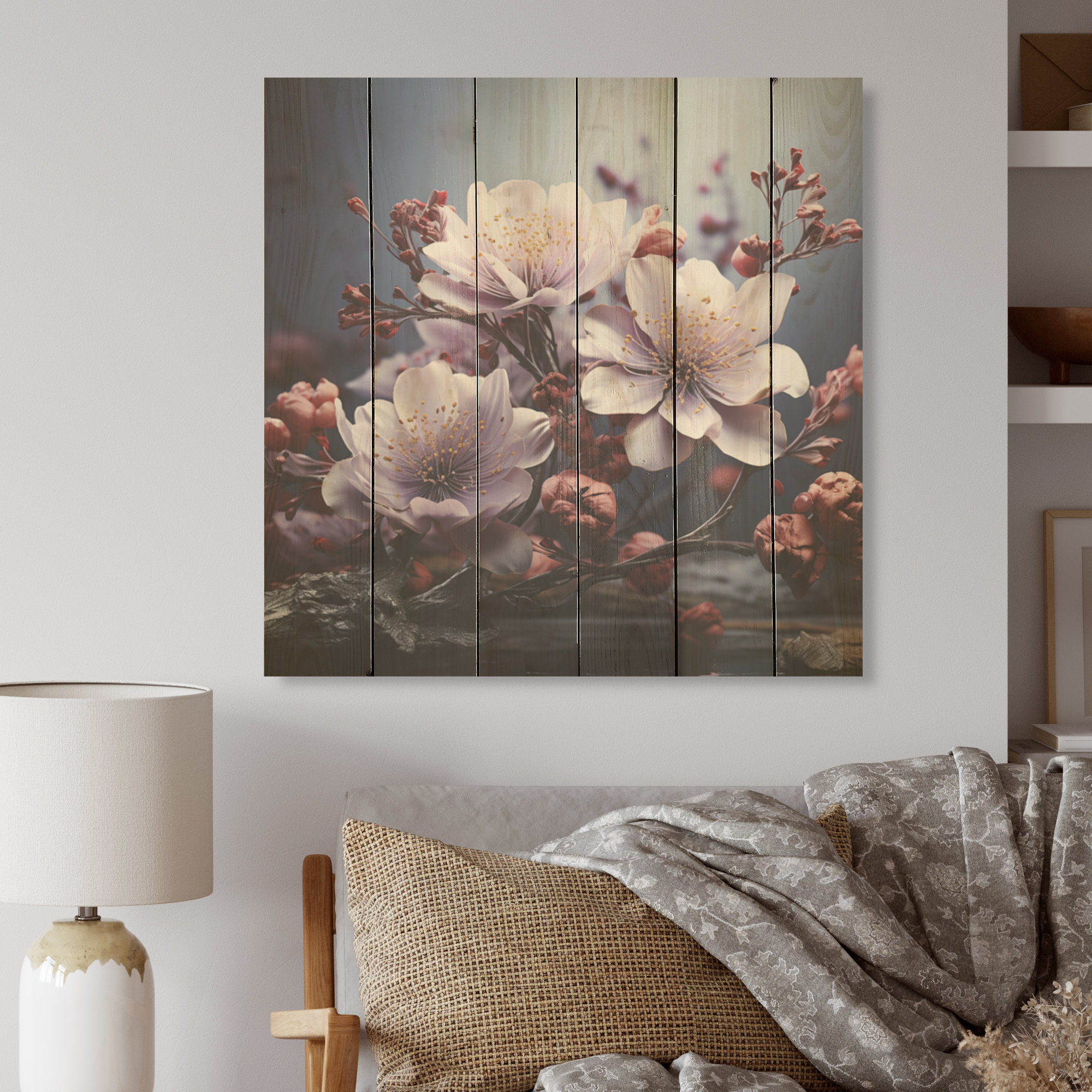 Winston Porter Collage de lilas colorés - lilas, art mural sur bois de ...