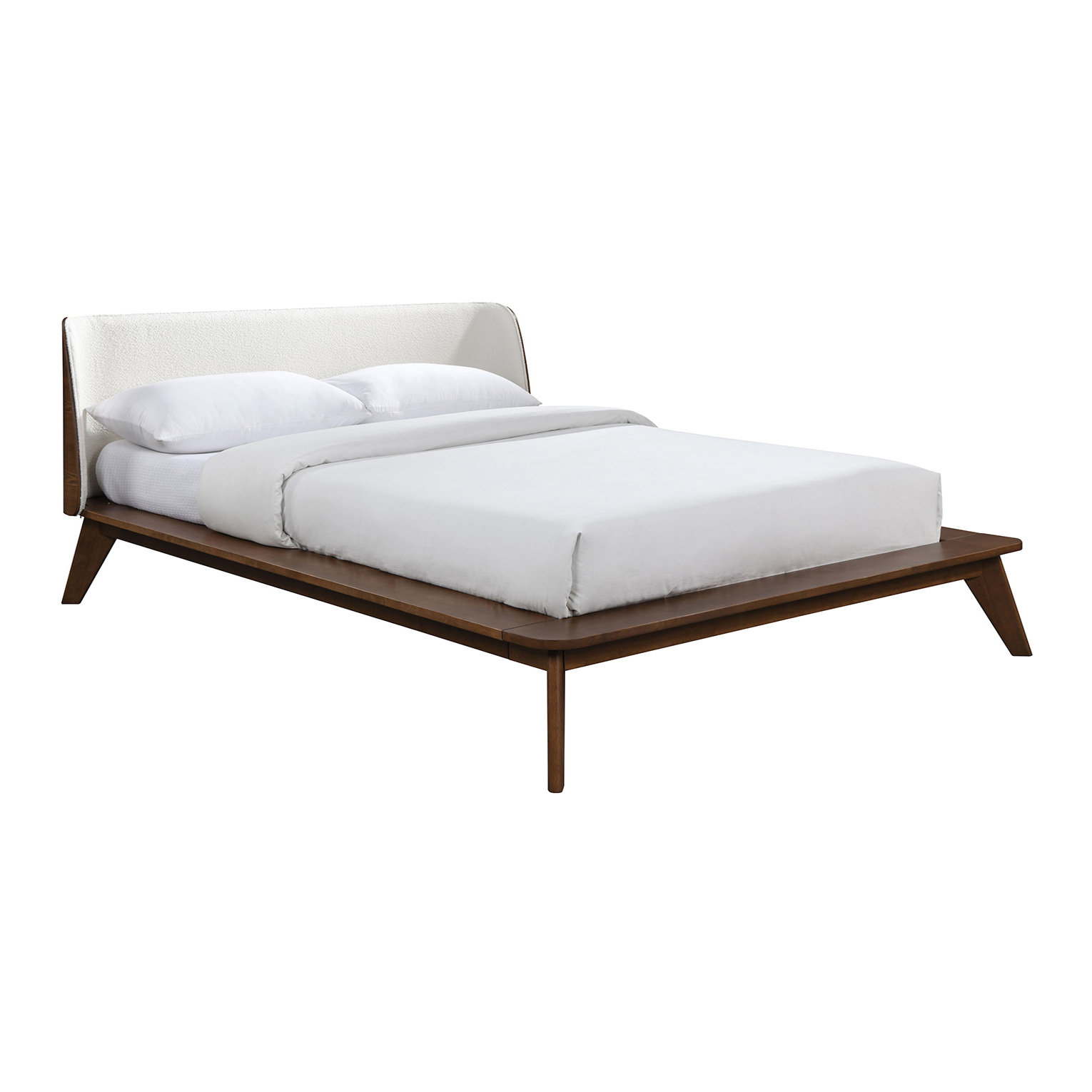 Corrigan Studio Full Bed, Walnut/Beige - Wayfair Canada