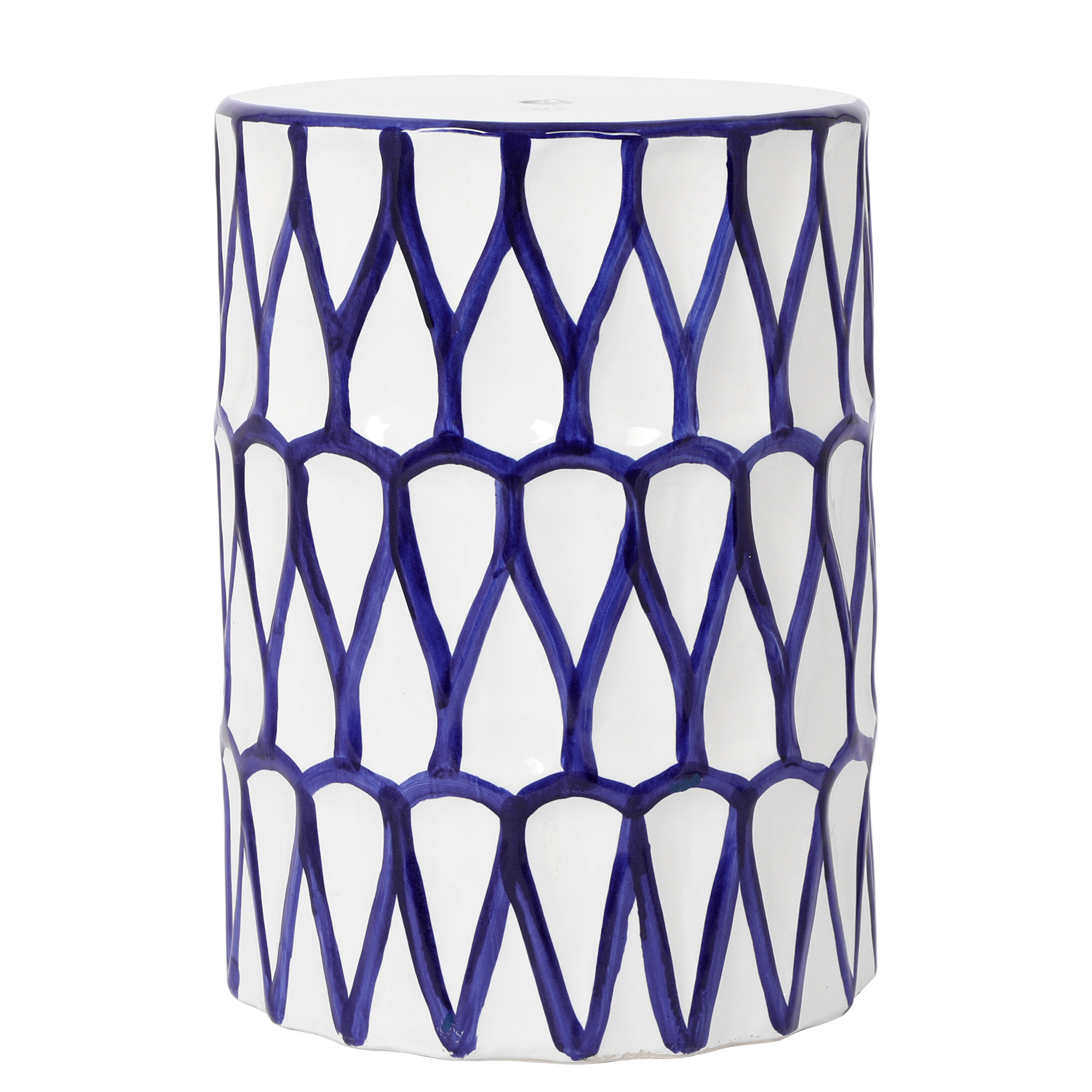 Red Barrel Studio® Charming Ceramic Drum Stool For Versatile Indoor And ...