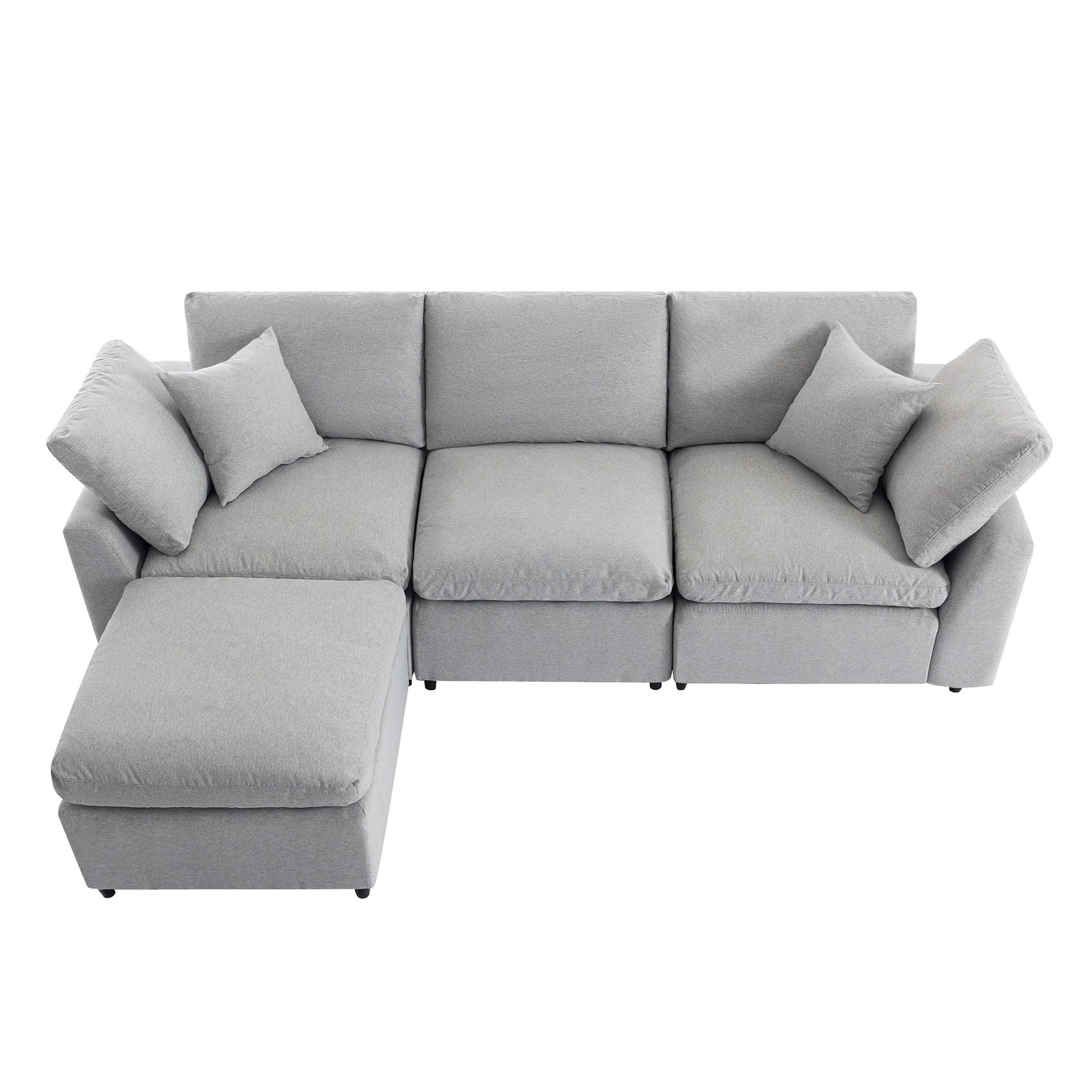 Latitude Run® Down Filled Upholstery Convertible Sectional Sofa, L ...