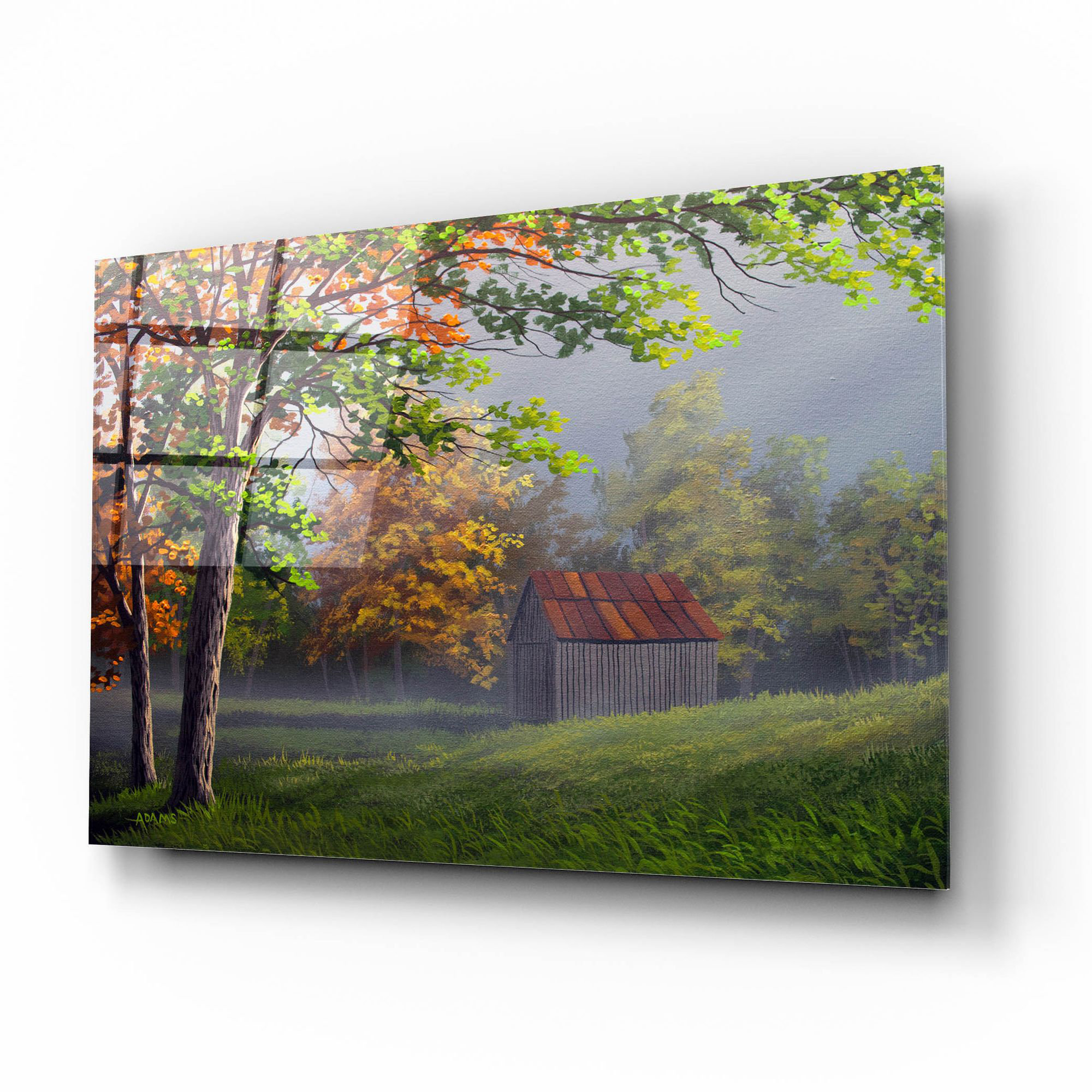 Wildon Home® 'Misty Country Morn' By Gary Adams, Acrylic Glass Wall Art ...