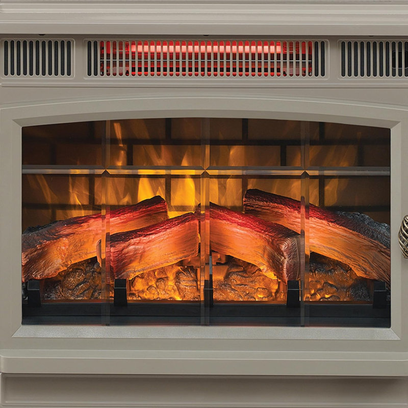 Winston Porter Electric Infrared Quartz Fireplace Stove with 3D Flame ...