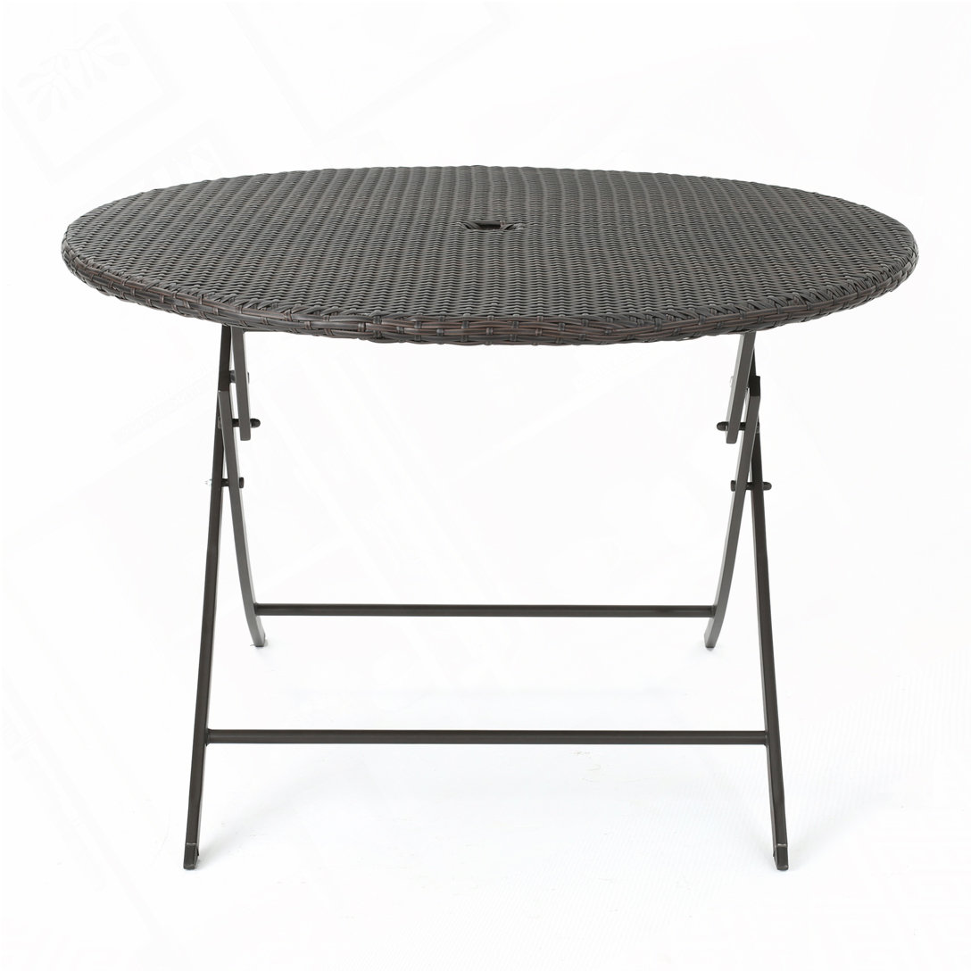 George Oliver Outdoor Wicker Rattan Dining Table | Wayfair