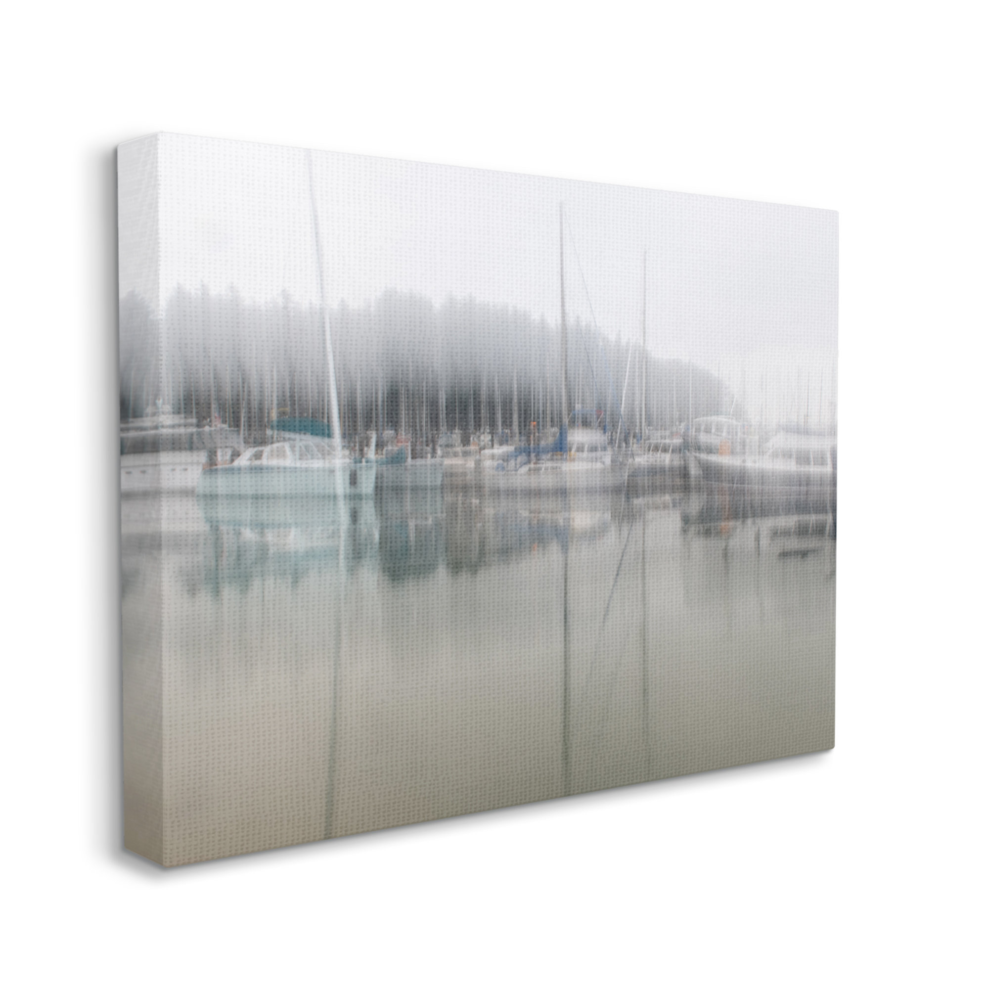 Stupell Industries Foggy Weather Boat Marina Peaceful Floating ...