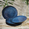Porto Brasil Organic Stoneware Denim Dinner Plate, 10.4" (Set Of 6 ...