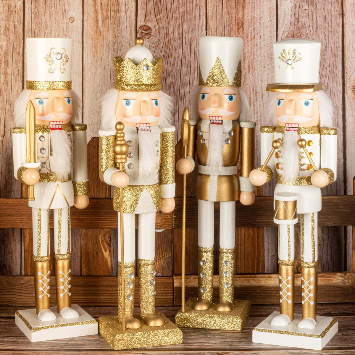 Bloomsbury Market Christmas Nutcracker Figurines - 15-Inch Wooden Kings ...