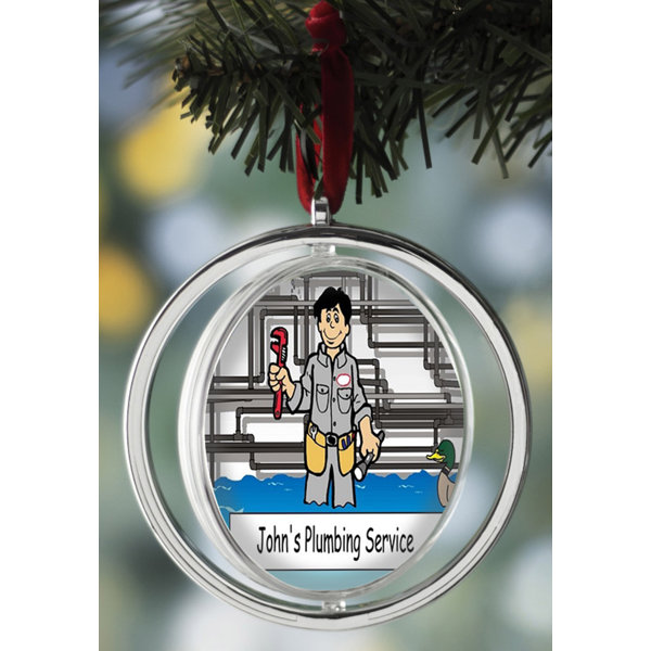 Printed Perfection Personalized Plumber - Male Double Sided Spinable ...