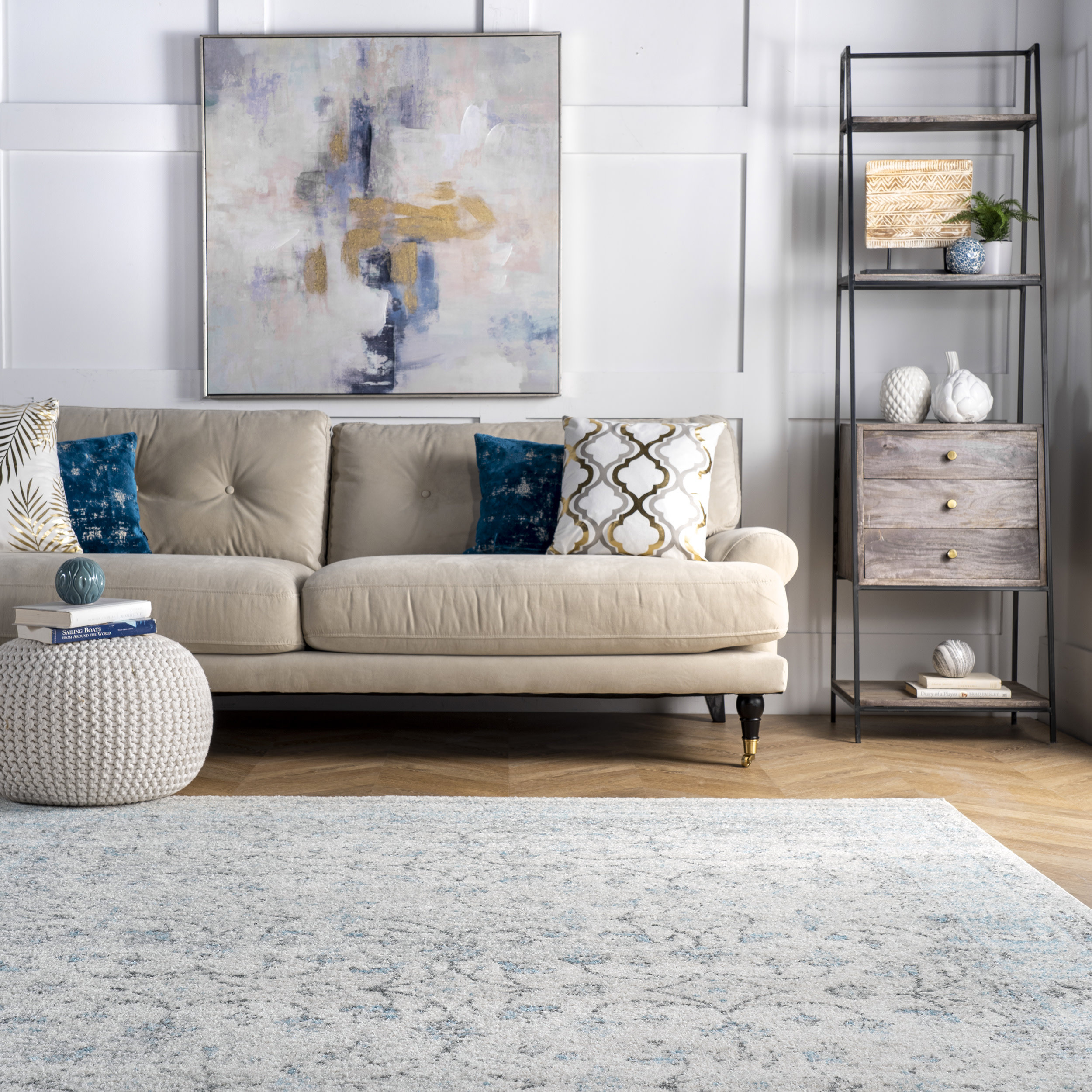 Bungalow Rose Oriental Aqua/Beige Area Rug & Reviews | Wayfair