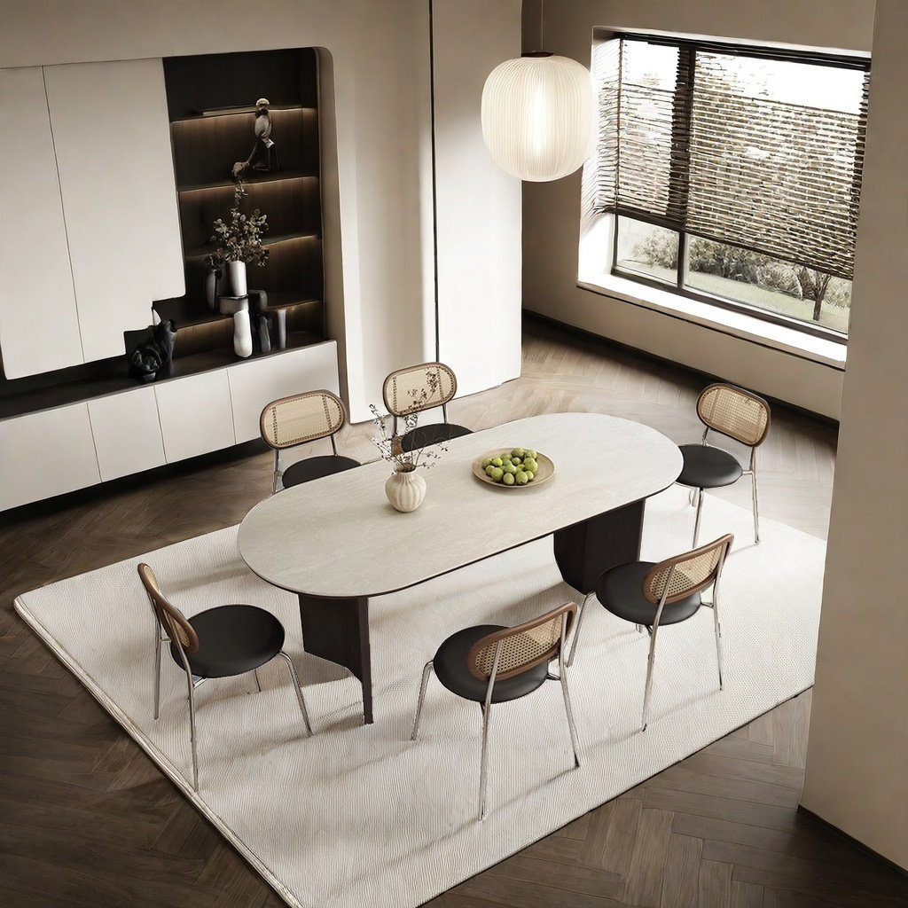 Animoe D Furniture Oval ancient style dining table and chair | Wayfair