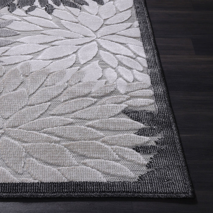 Lark Manor Chartier Gray Indoor / Outdoor Rug & Reviews | Wayfair