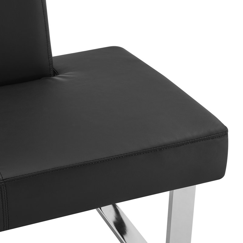 Ivy Bronx Darcie 2-Piece Contemporary Corner Sofa in Faux Leather and ...