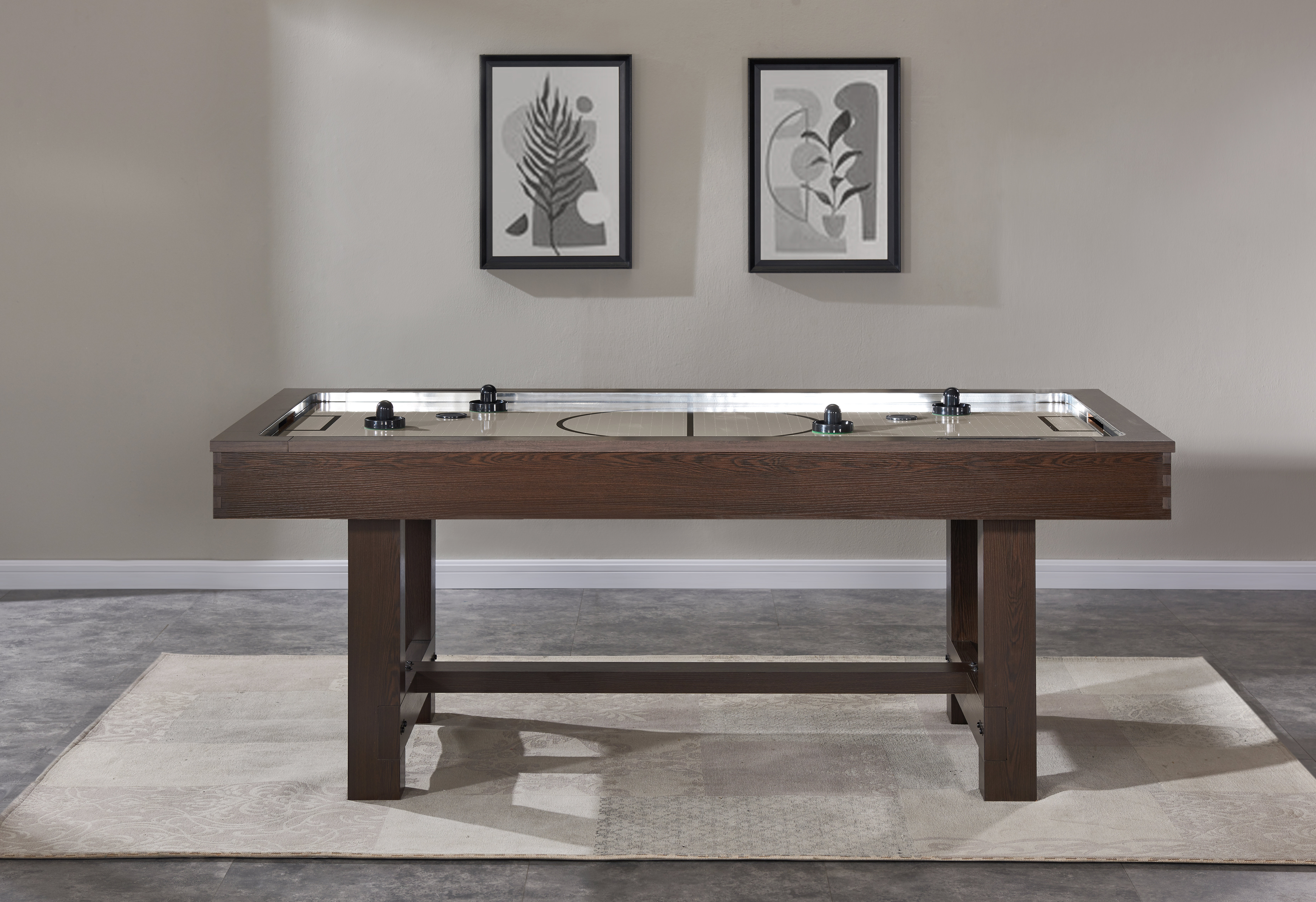 HB Home Wilson 84'' 2 -Player Air Hockey Table with Manual Scoreboard ...