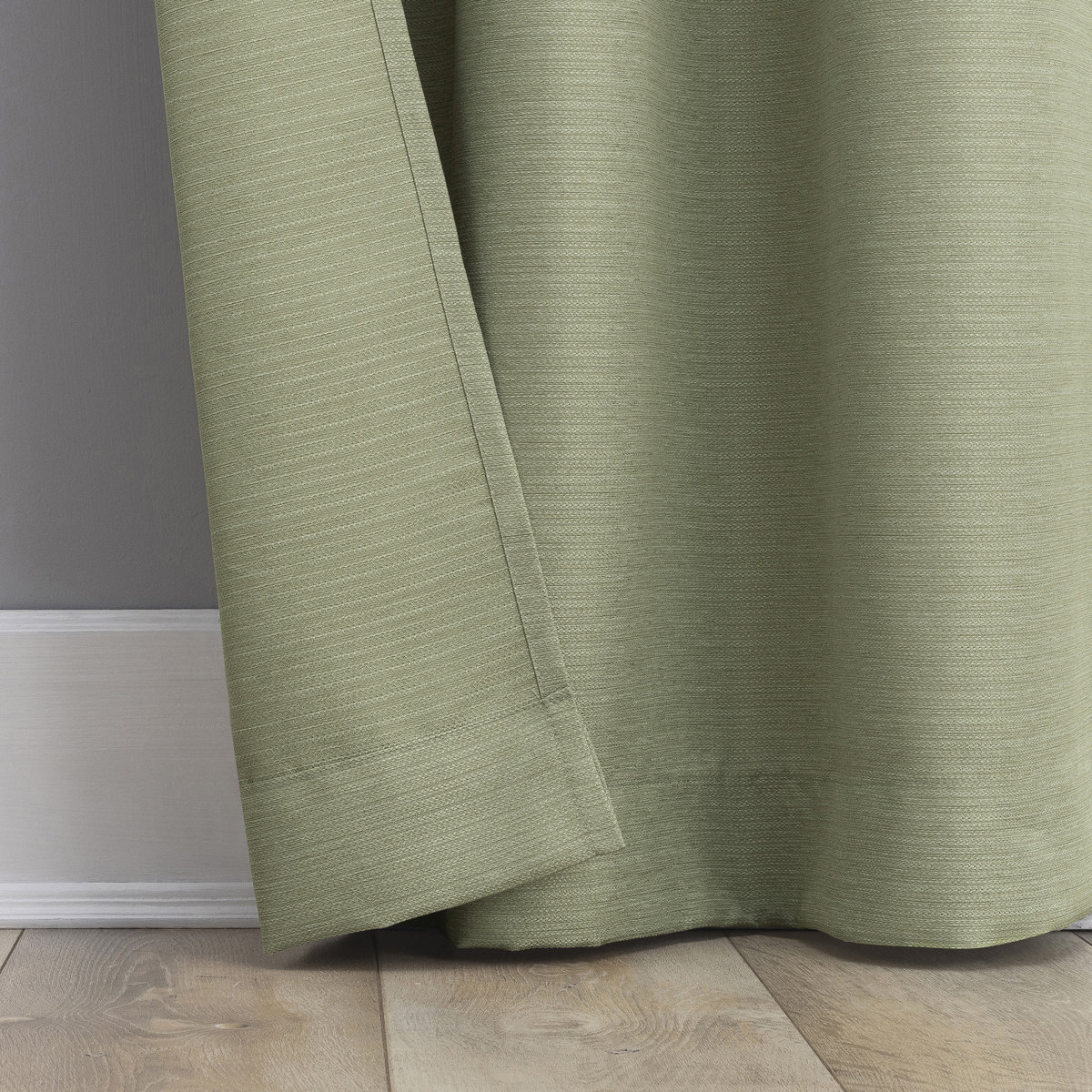 Ebern Designs Landon Textured Semi-Sheer Grommet Curtain Panel ...