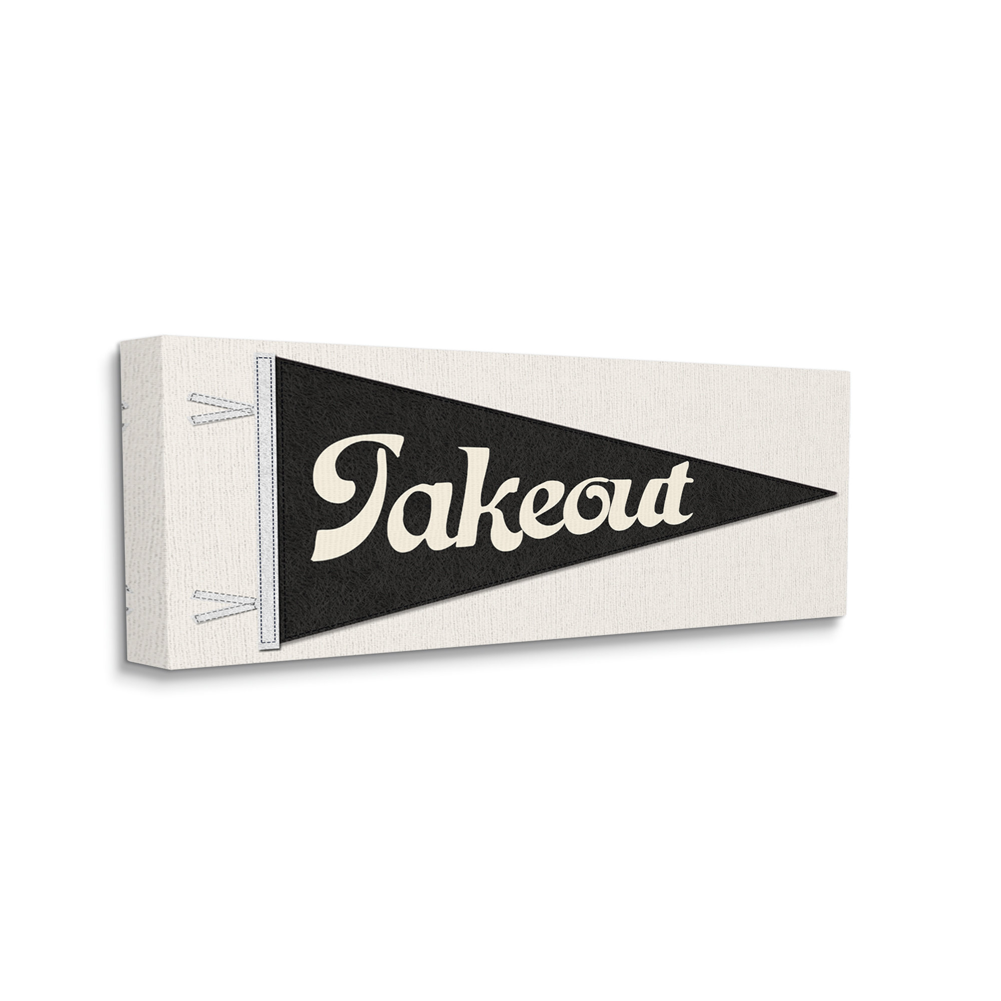Stupell Industries Kitchen Takeout Pennant Banner Shape Canvas Wall Art ...