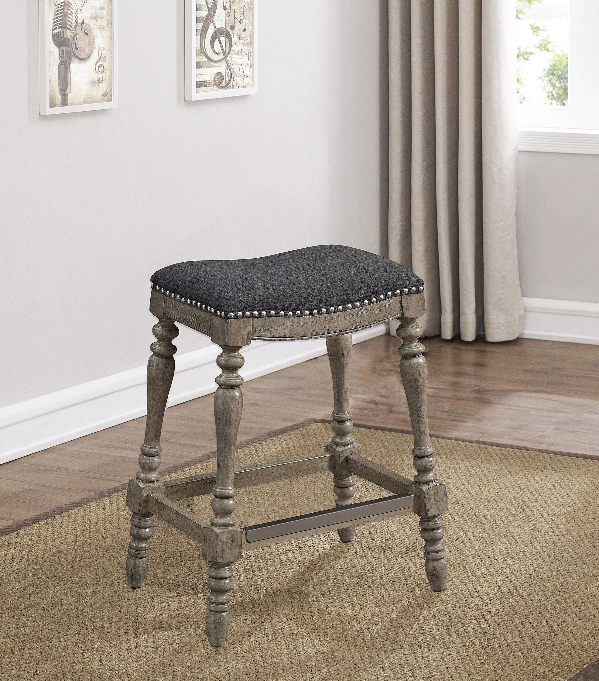 Canora Grey Carolina Saddle Seat Counter Stool | Wayfair