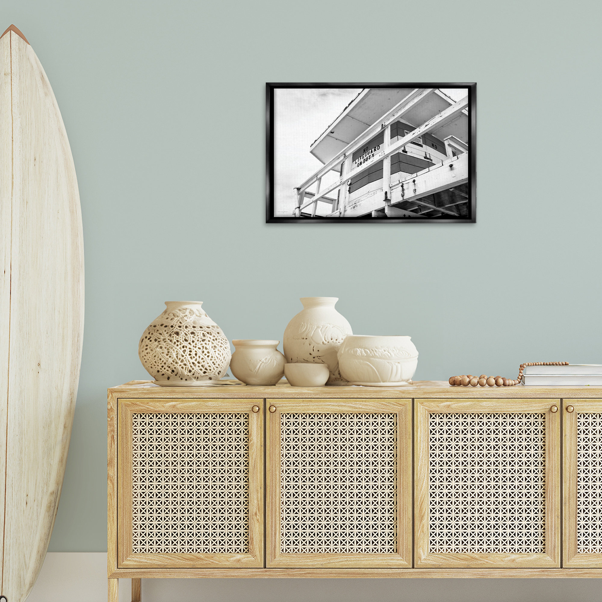 Dovecove Lifeguard Building on Beach Floating Frame, design by Seven ...