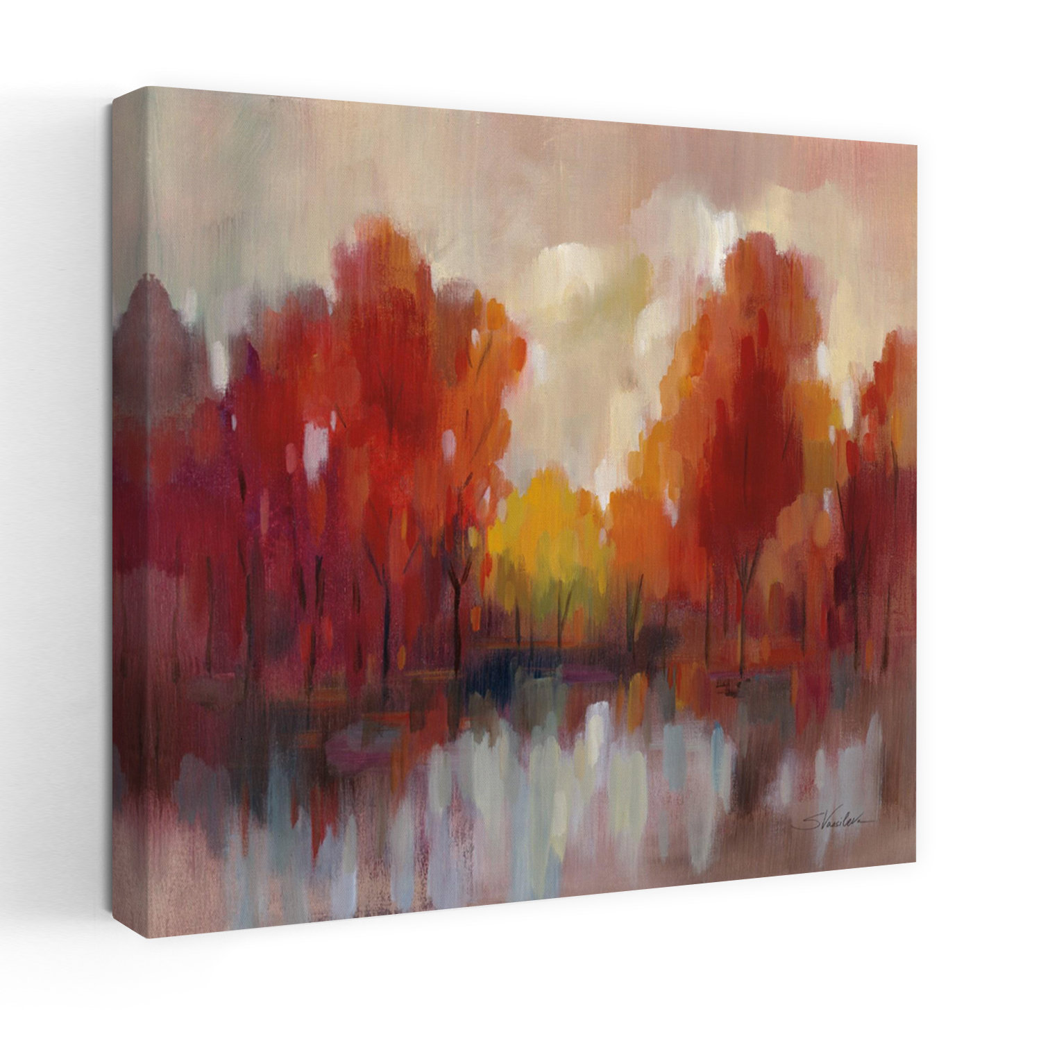 Ebern Designs Contemporary October Memories With Abstract Autumn Art ...