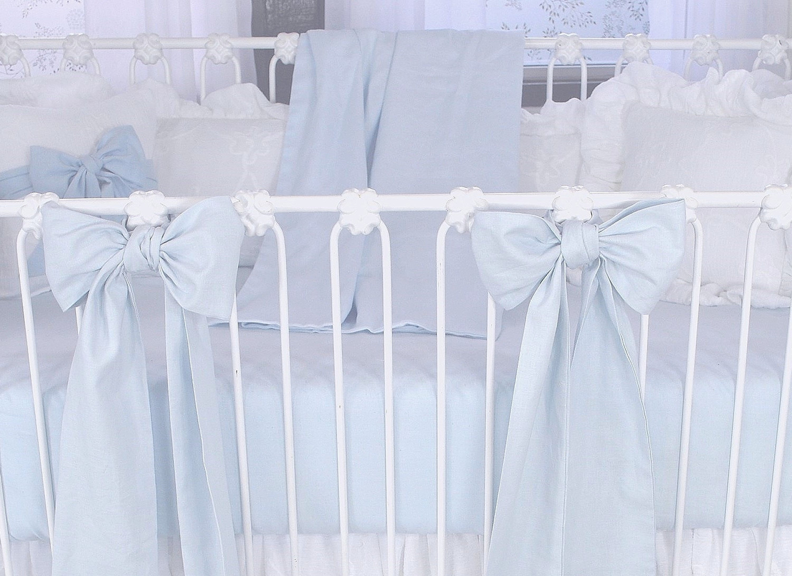 Harper Orchard Drysdale Baby Blue Linen Baby Blanket - Wayfair Canada