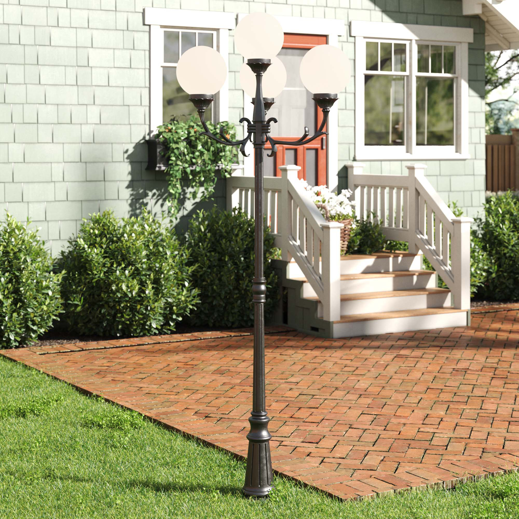 Lark Manor Annagret Frosted Lamp Post (Full) & Reviews | Wayfair