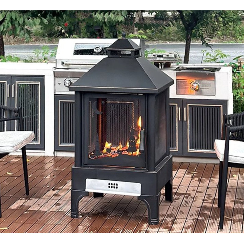 Loon Peak Height Adjustable Metal Outdoor Heating Furnace For Backyard ...