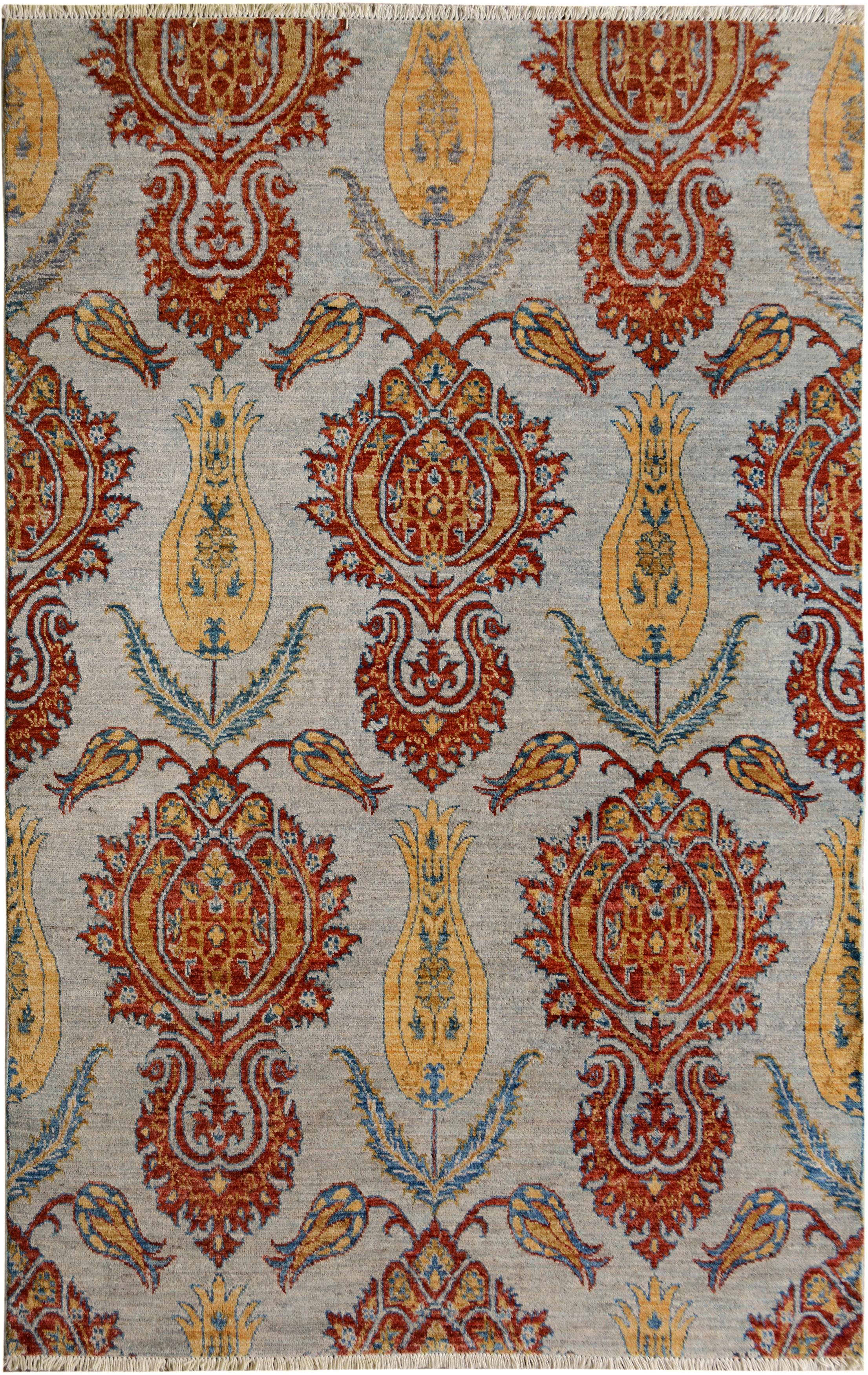 Isabelline Adam One-of-a-Kind 4' x 5'11'' 2000s Area Rug in Blue/Gray ...