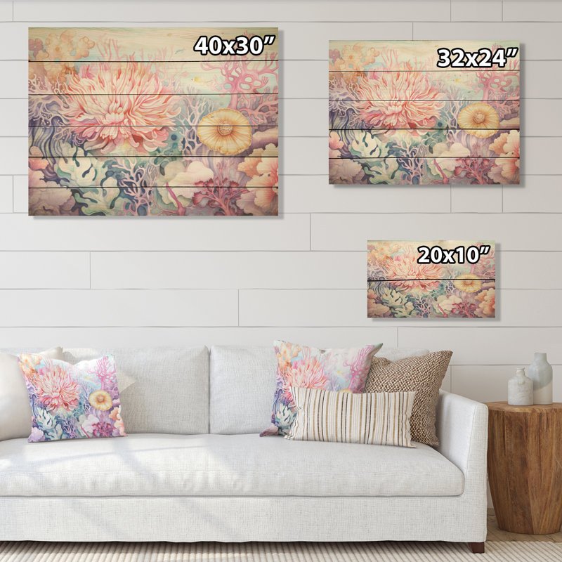 Beachcrest Home™ Colourful Coral Reef Heaven I - Coastal Coral Under ...