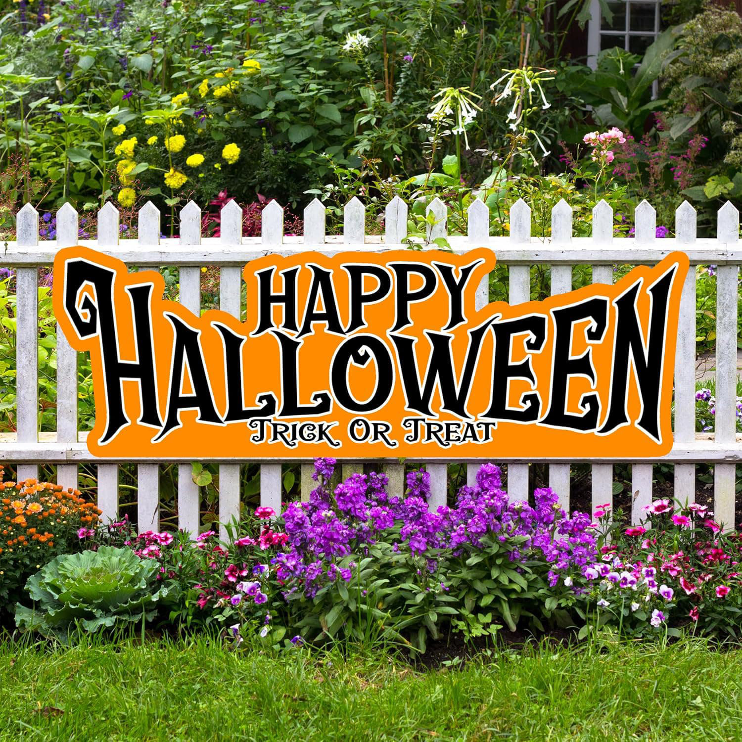 The Holiday Aisle® Large "Happy Halloween" Outdoor Yard Sign Decoration ...