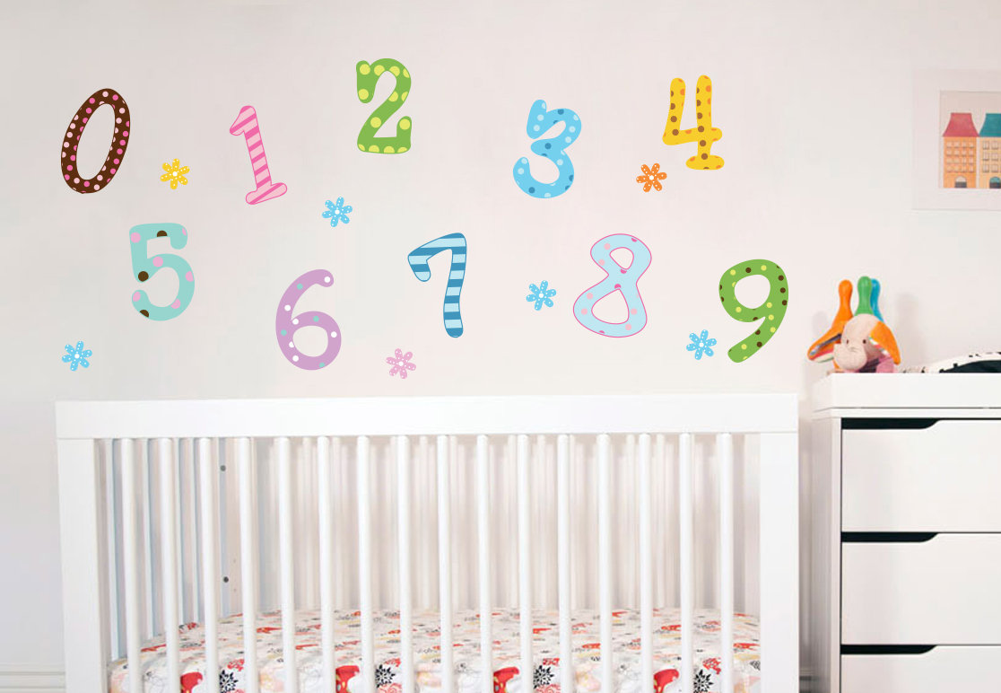 Wall Decal Source Number and Flower Wall Decal | Wayfair