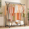 Rebrilliant Madelein Rolling Clothes Racks, Heavy Duty Garment Rack ...