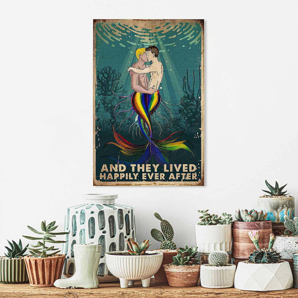 Trinx LGBT Mermaid They Lived Happily Ever after Gay Pride - Wrapped ...