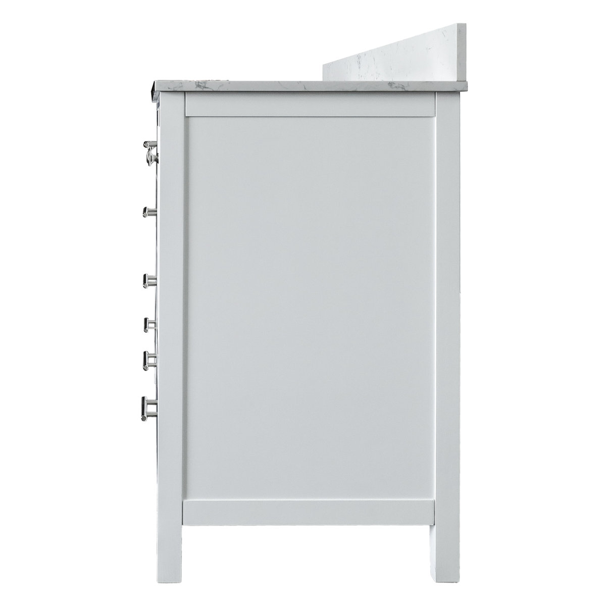 222 Fifth Park Slope 60" Double Bathroom Vanity Set, White, Engineered ...