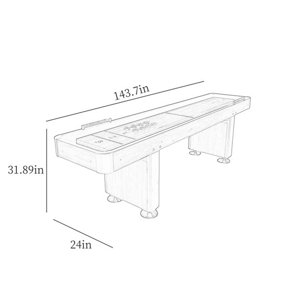 The Drift Architect 12-Foot Classic Deluxe Shuffleboard Table The Drift ...