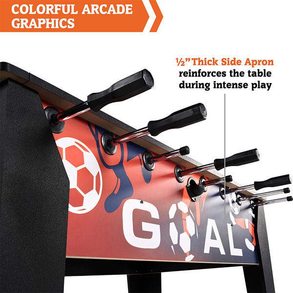 Hall of Games 54" Arcade Foosball Table with 2 Soccer Balls and Easy ...