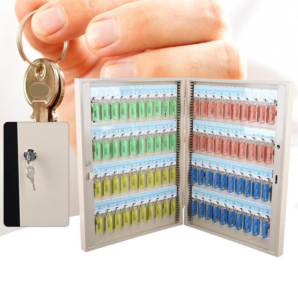 JOYDING 80 Key Storage Cabinet Lock Box Safe Organizer Wall Mount ...