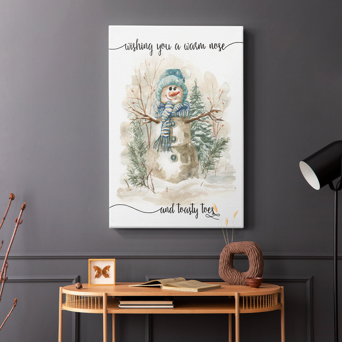 Charlton Home® Toasty Toes -Gallery Wrapped Cavas | Wayfair