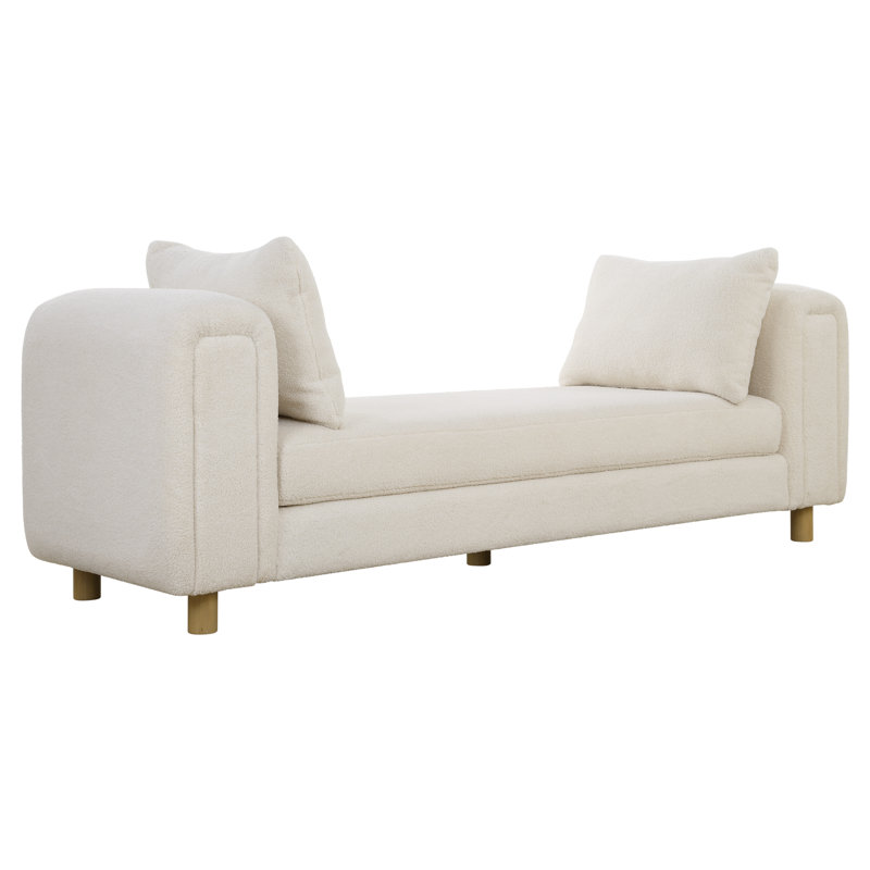 Hokku Designs Helmuth Oversized Ivory Bench | Wayfair
