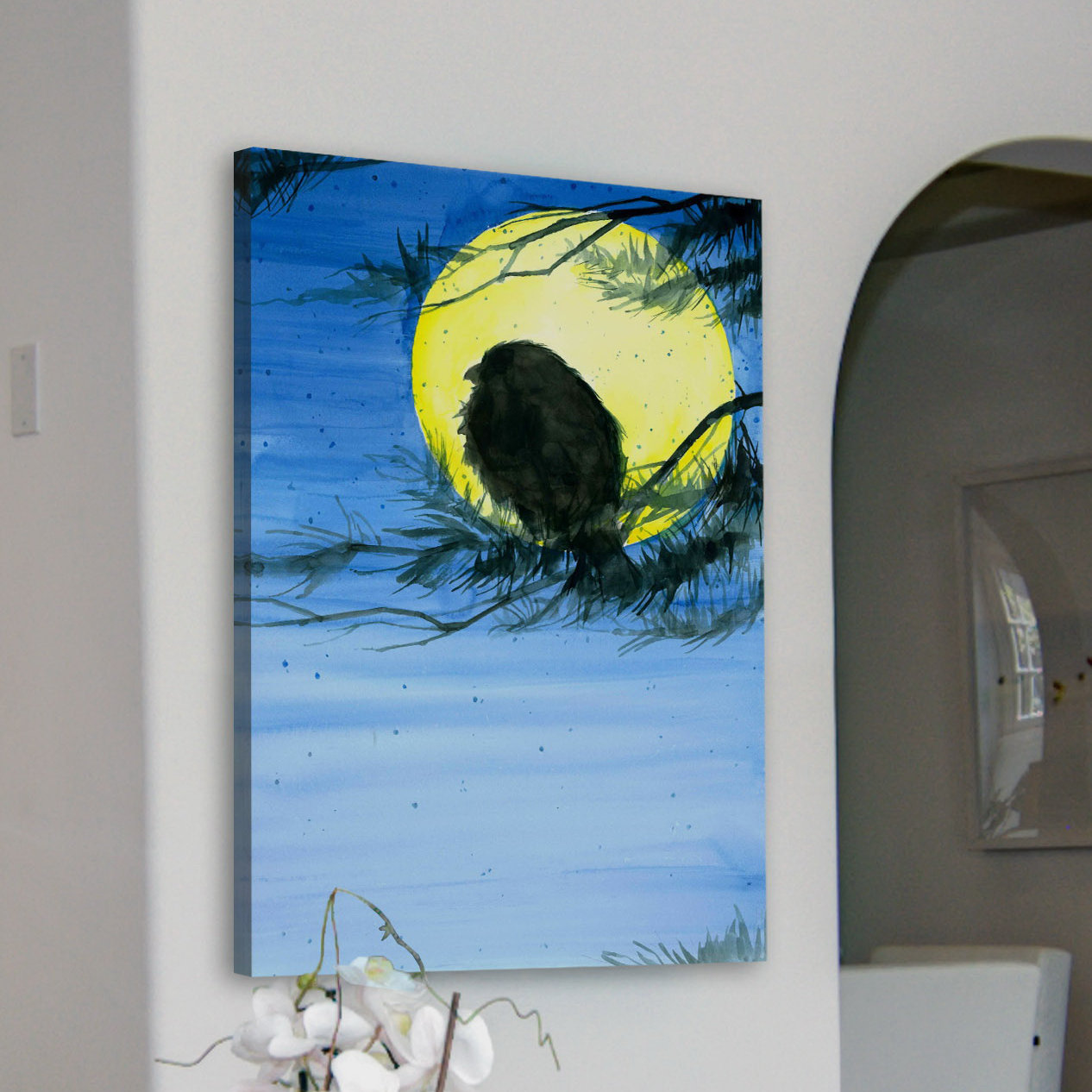 Marmont Hill 'High Moon' Painting Print on Wrapped Canvas - Wayfair Canada