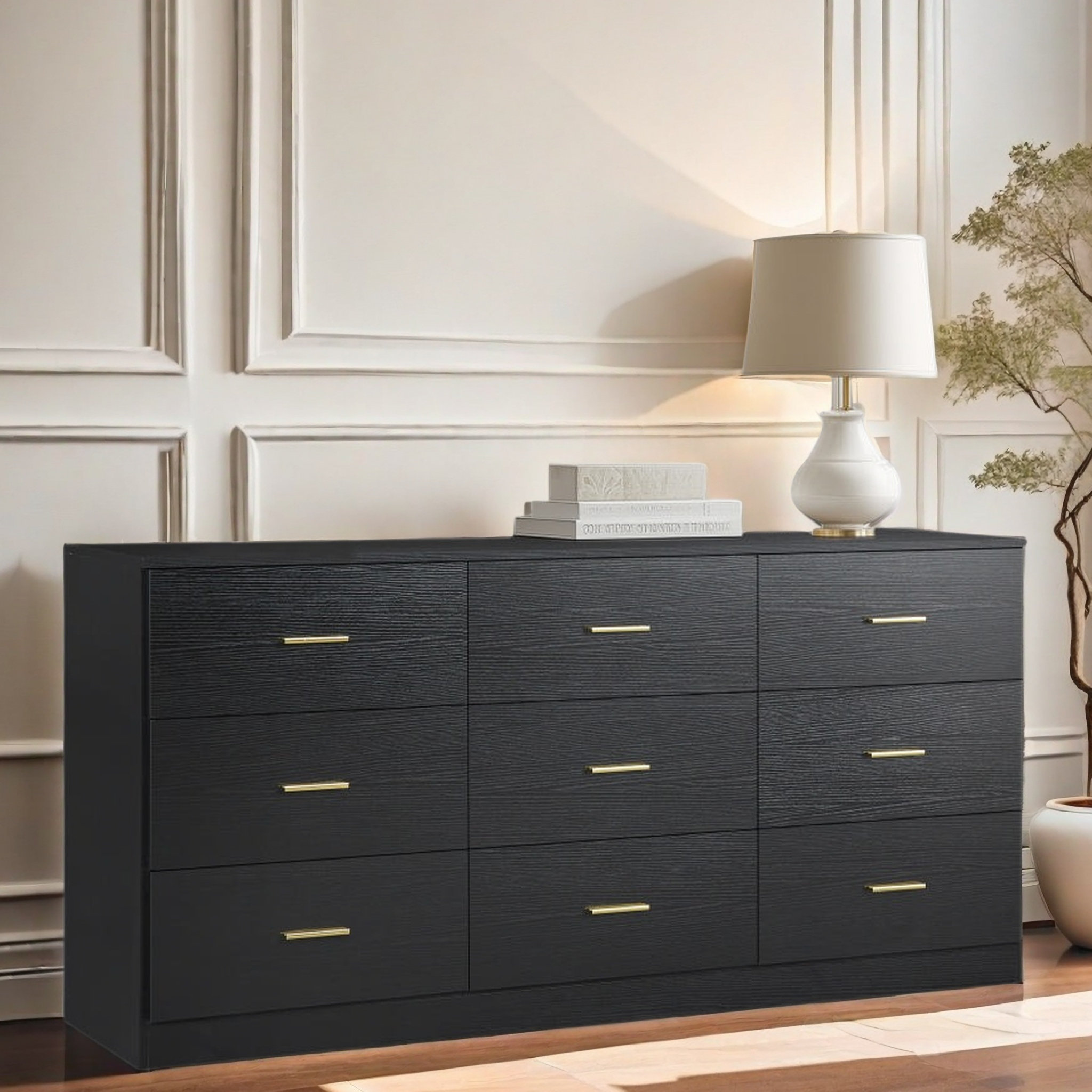 Mercer41 Modern Natural Style Nine Drawer Storage Chest 2 | Wayfair