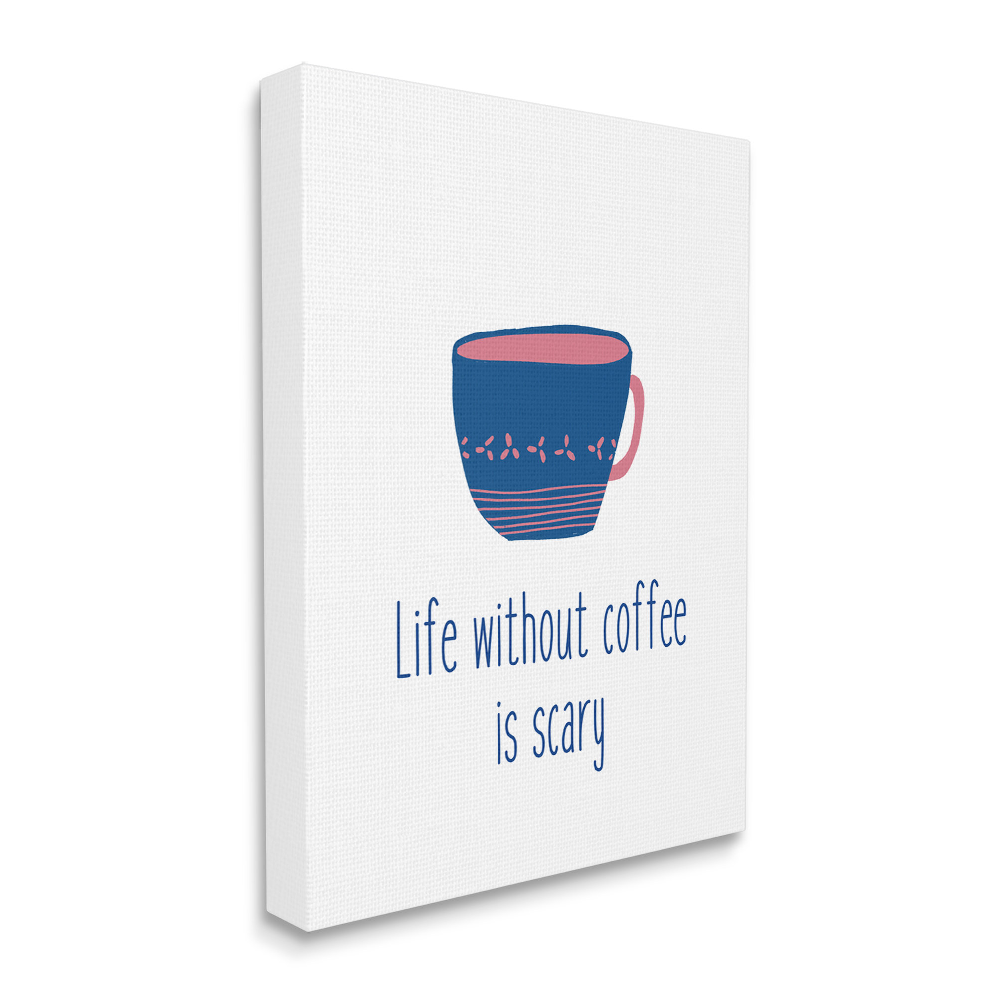 Stupell Industries Life Without Coffee Humorous Patterned Breakfast Mug ...