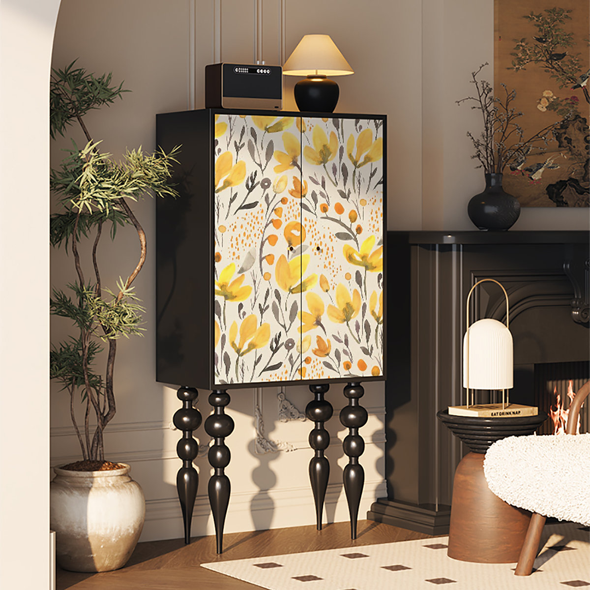 interanest French cream style multi-functional decor cabinet | Wayfair