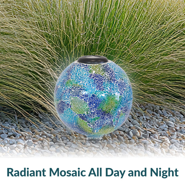 Lark Manor™ Glass Outdoor Gazing Globe with Solar Light & Reviews | Wayfair